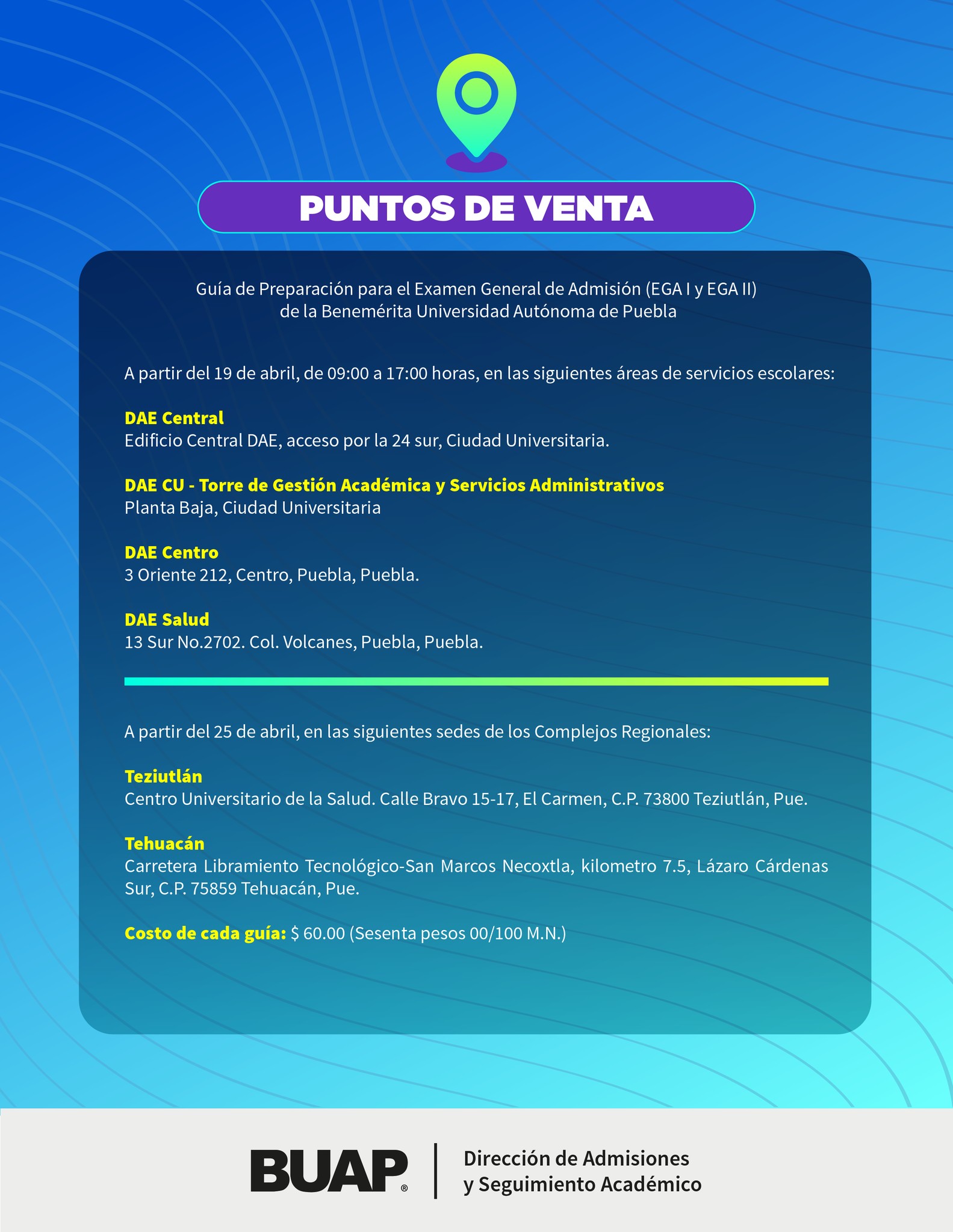 Curso de Preparación para el Examen General de Admisión de la BUAP 2022